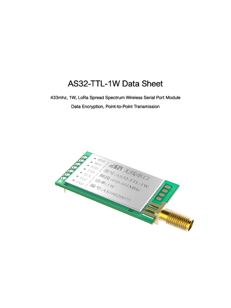 As32 TTL 1W | PDF | Radio | Bit Rate