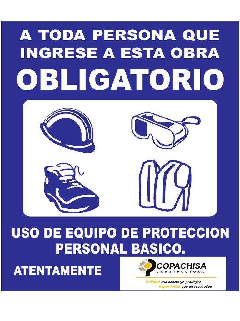 Señalamiento EPP Uso Obligatorio (Grande) | PDF | Informática