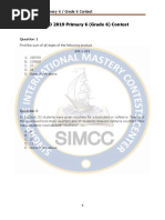 SASMO Sample Questions by Grade | PDF | Mathematics | Statistics