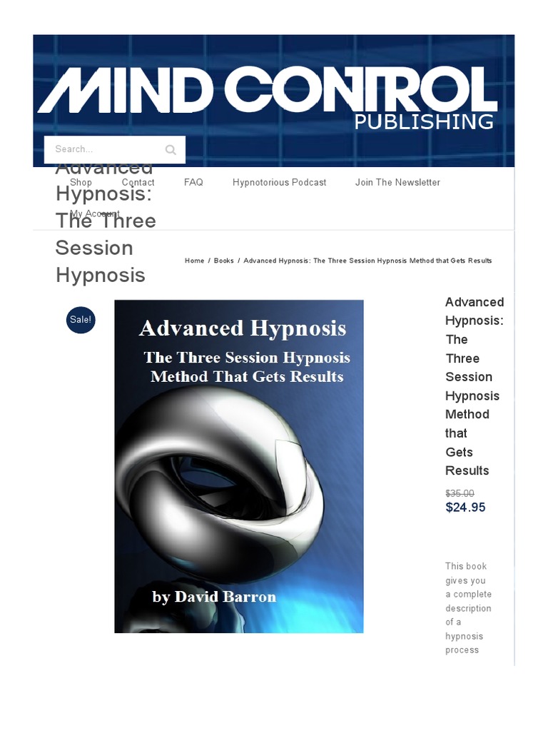 Three Session Hypnosis Method Guide | PDF | Hypnosis | Psychology