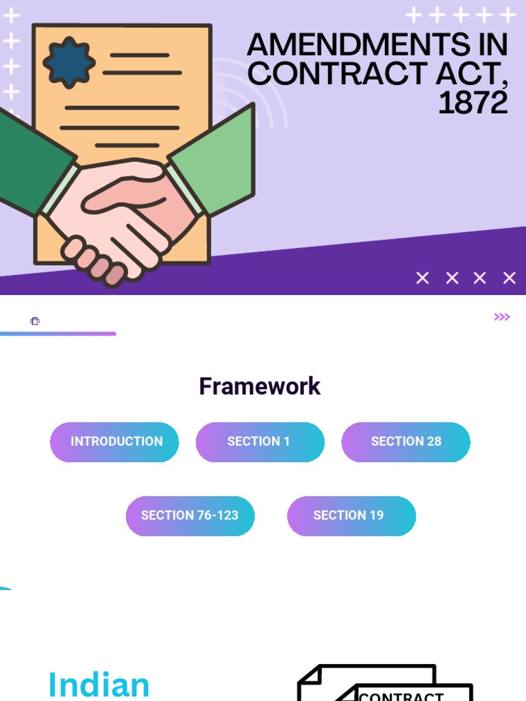 Amendments to Indian Contract Act, 1872 | PDF | Civil Law (Common Law ...