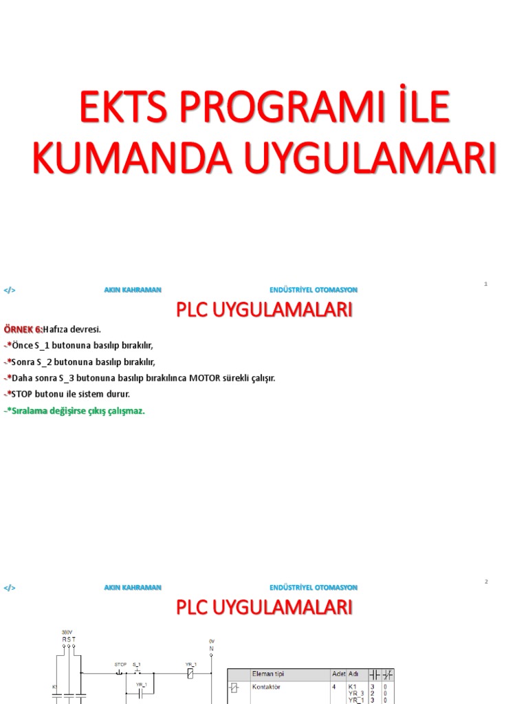 Ekts İle Kumanda Uygulamalari | PDF