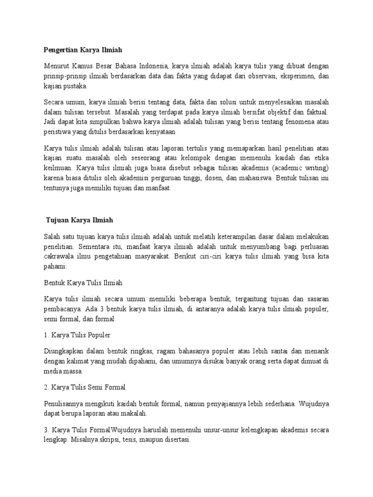 Panduan Lengkap Karya Ilmiah | PDF | Ilmu Sosial | Seni & Disiplin Bahasa