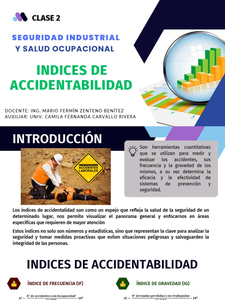 Clase 2 Indices de Accidentabilidad | PDF | Seguridad y salud ocupacional | Tiempo de trabajo