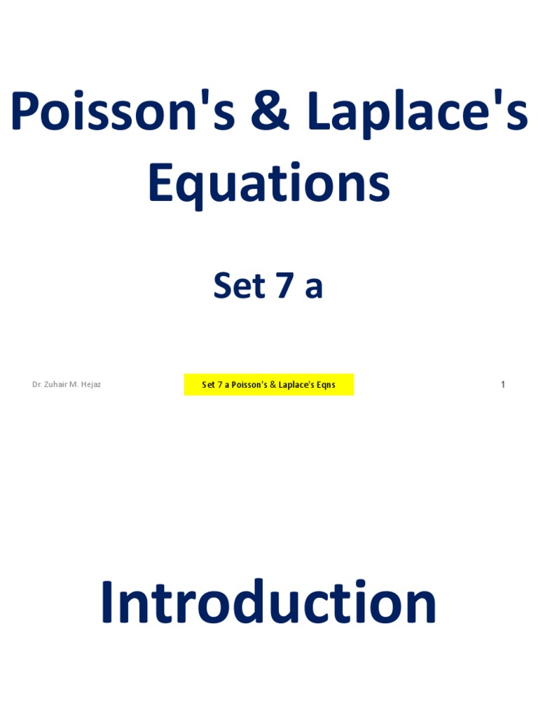 7 A Poissons and Laplaces Eqns | PDF | Boundary Value Problem ...