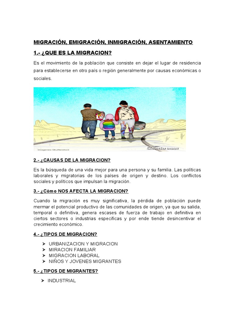 Definición y Tipos de Migración | PDF