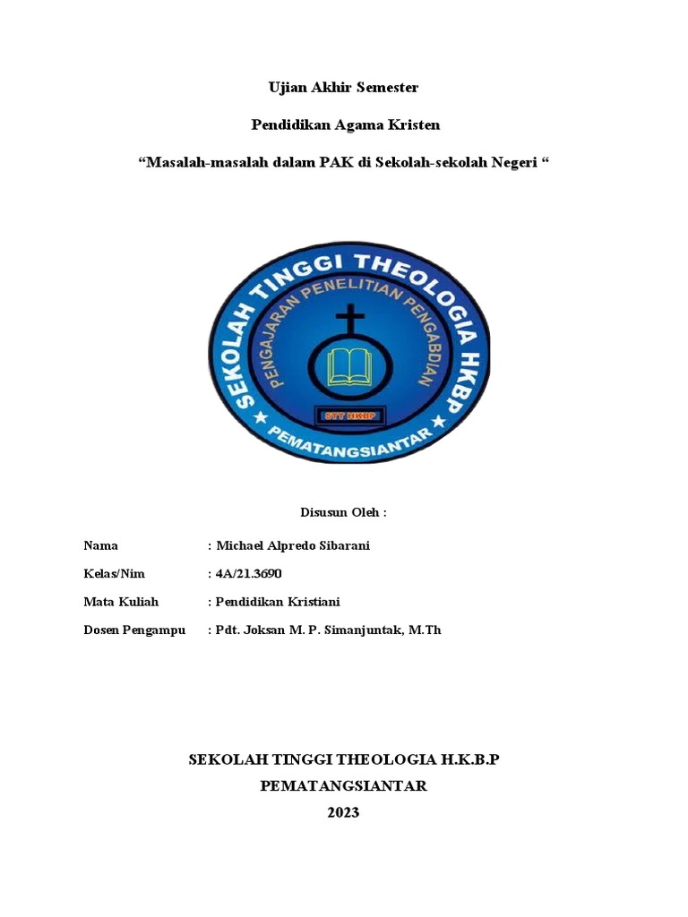 Michael Alpredo Sibarani UAS PAK | PDF