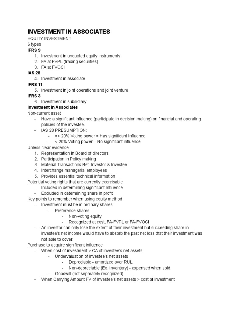 Investment in Associates | PDF