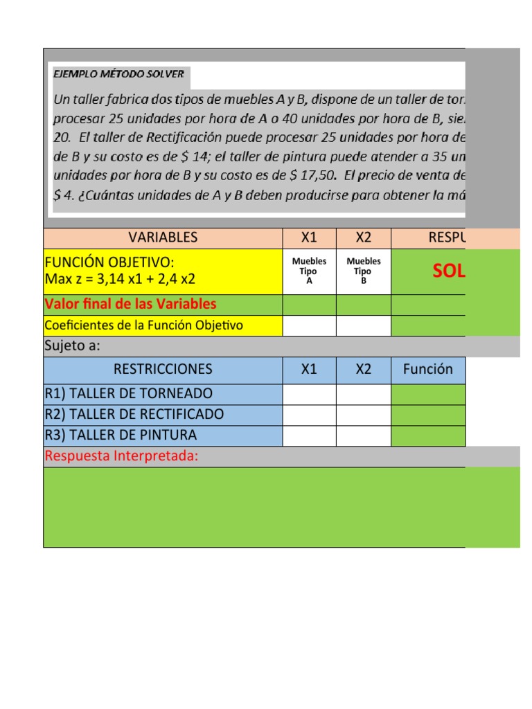 Taller # 2 (Segundo Corte) Uso de Solver | PDF