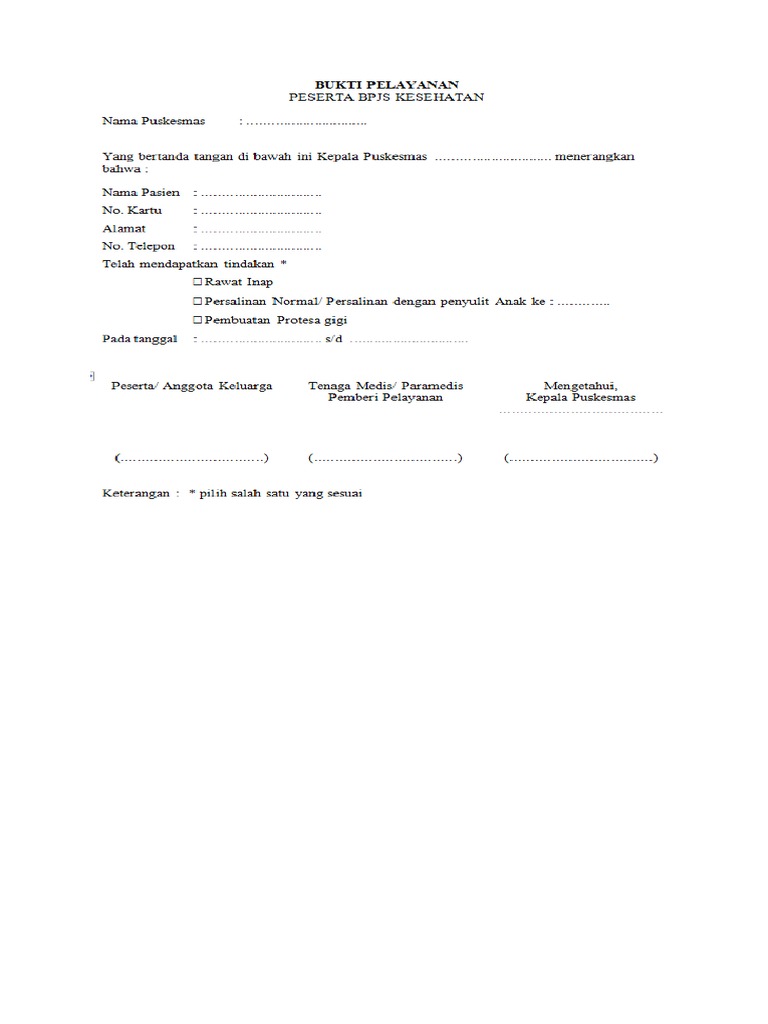 Form Klaim Bpjs | PDF Form Klaim Bpjs | PDF