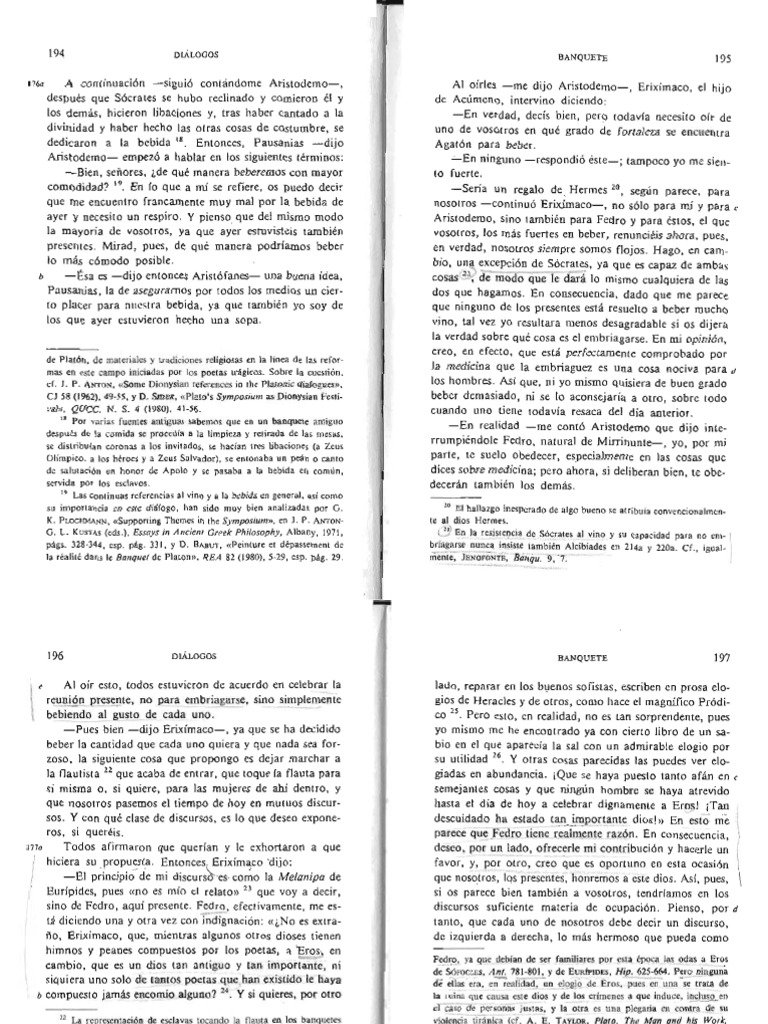 Platon Dialogos III Fedon Banquete Fedro Gredos | PDF | Diálogos ...