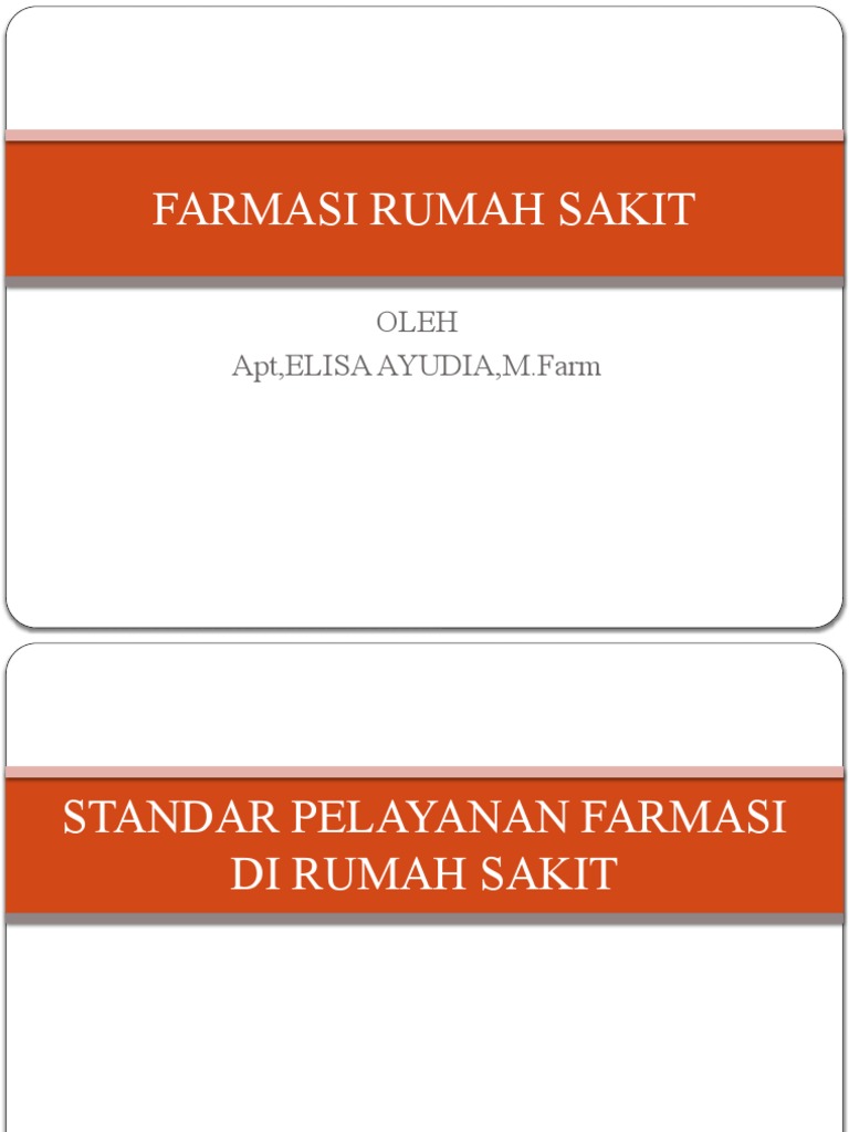 1 Farmasi Rumah Sakit | PDF