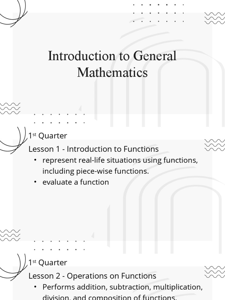 Introduction To General Mathematics PDF Function Mathematics