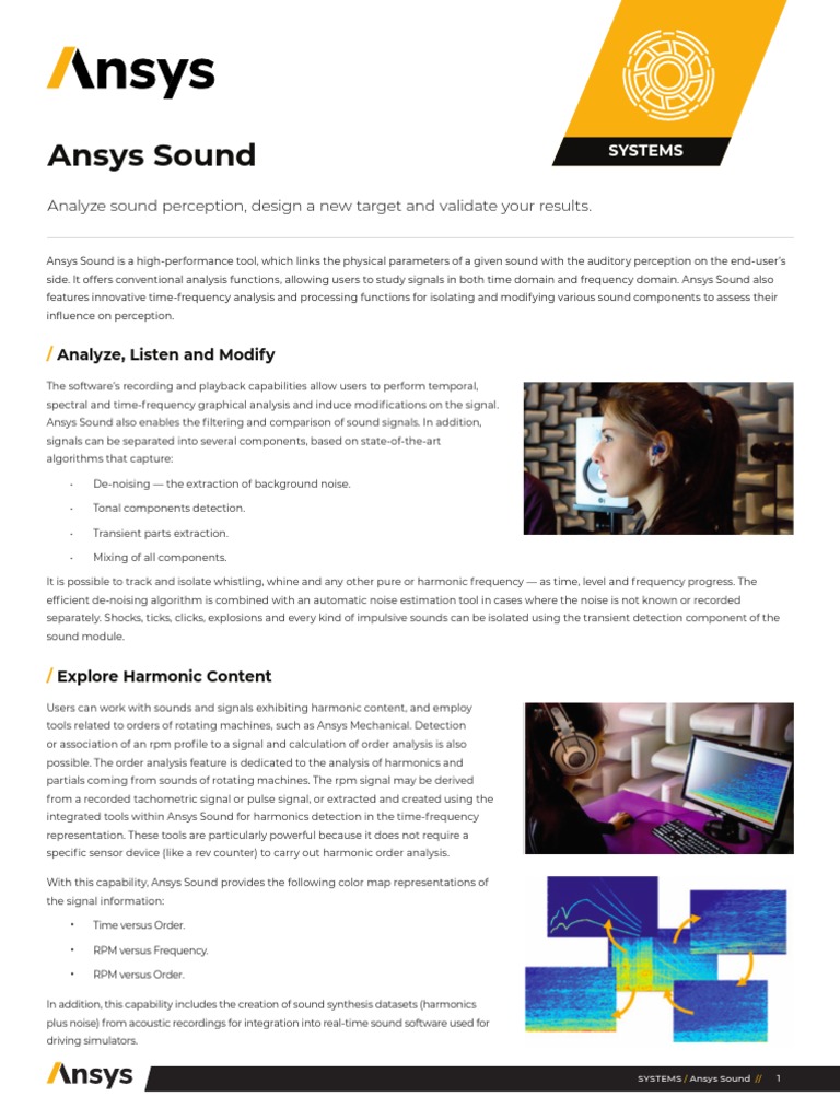 Ansys Sound Datasheet | PDF