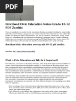 Civic Education Lecture Notes | PDF | Civics | Civic Engagement