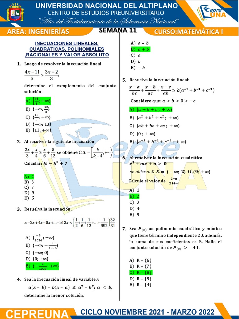 Semana 11 - Ingenieria Matematica | PDF | Matemáticas | Algoritmos