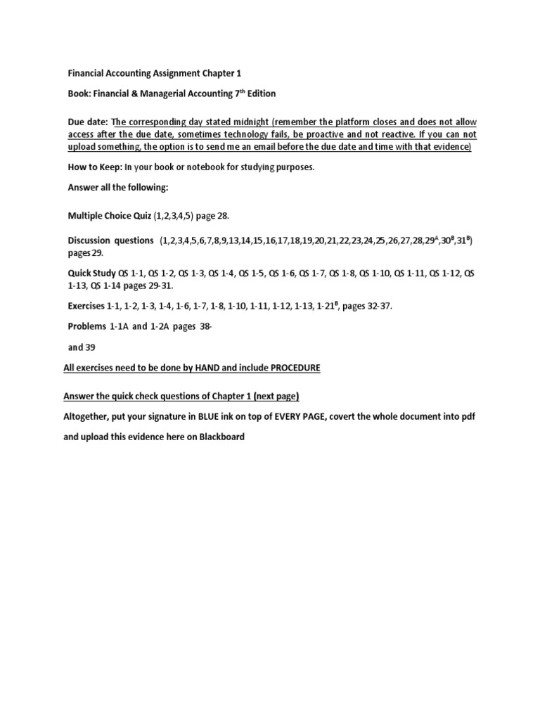 Assingment Chapter 1 | PDF | Equity (Finance) | Financial Accounting