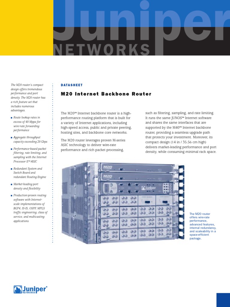Juniper M20 | PDF | Computer Architecture | Internet Protocols
