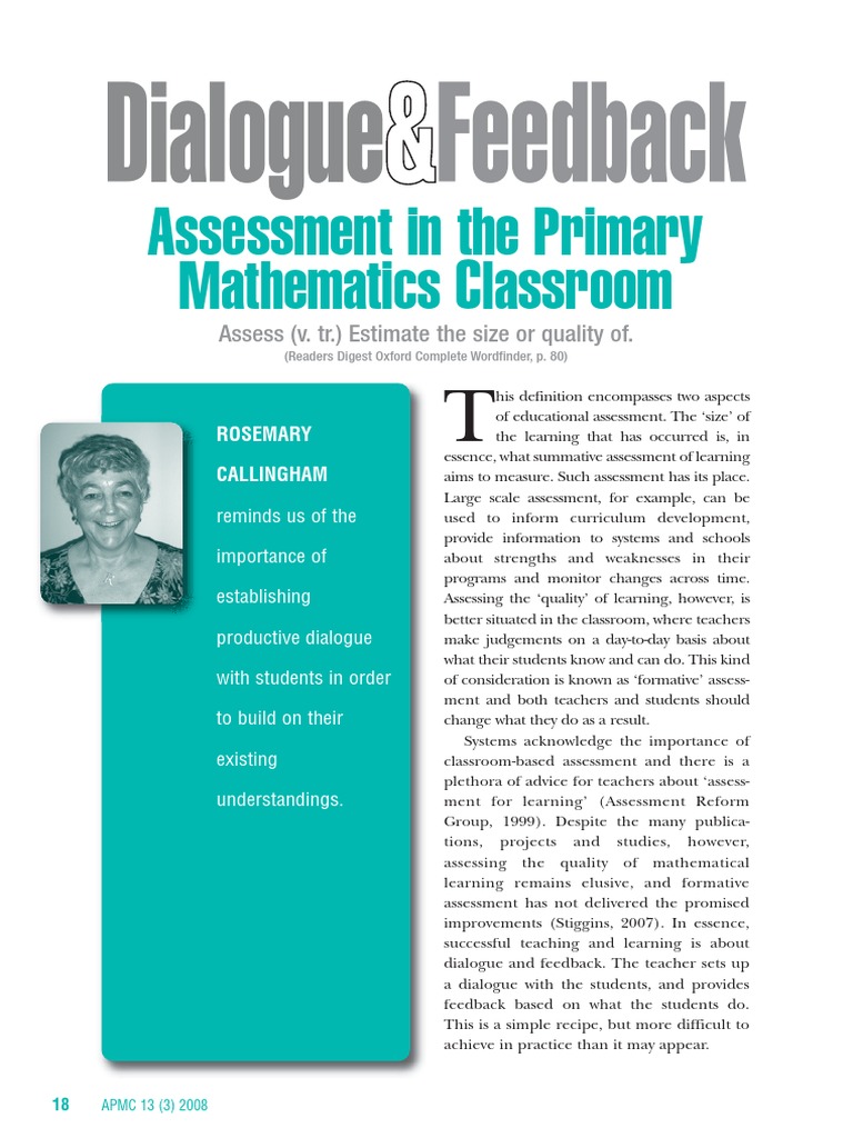 Dialogue & Feedback Rosemary Callingham EEC4109 Session 9 | PDF