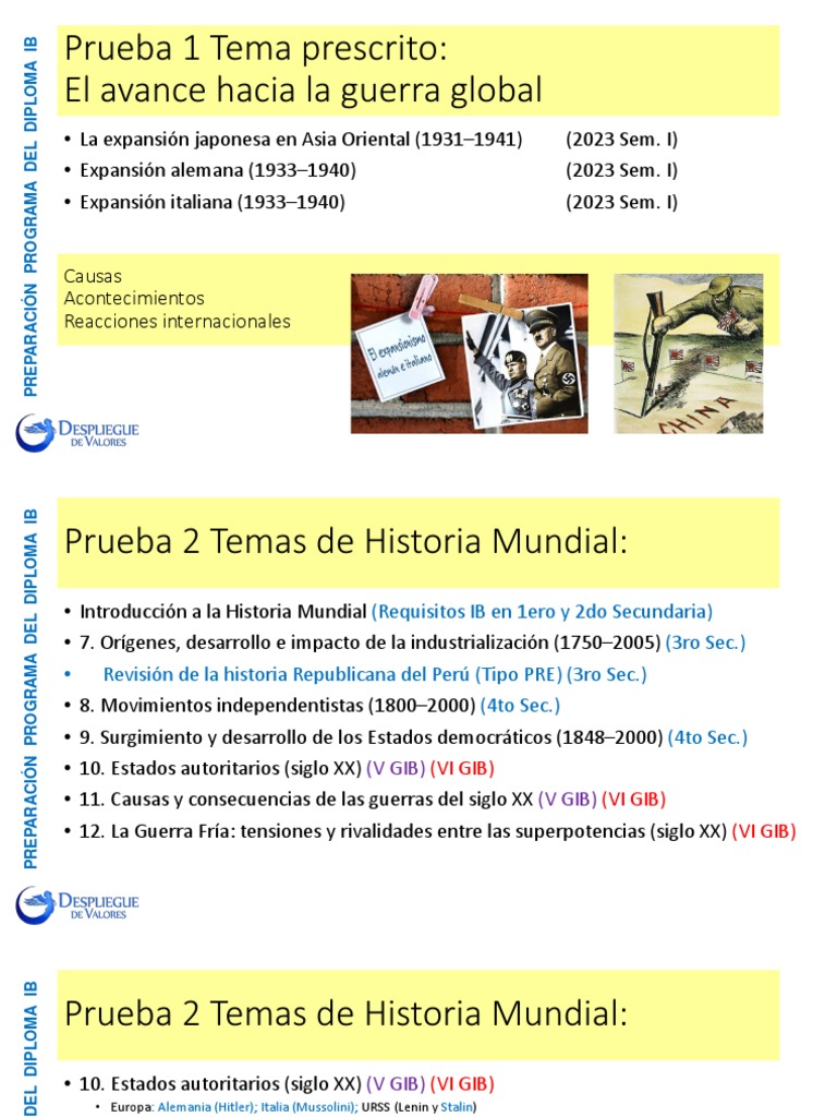 Historia Mundial: Preparación IB 2023 | PDF | Guerra Fría | Segunda ...