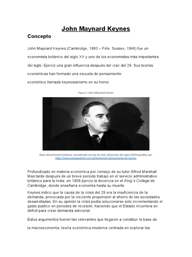John Maynard Keynes | PDF | John Maynard Keynes | Economía keynesiana