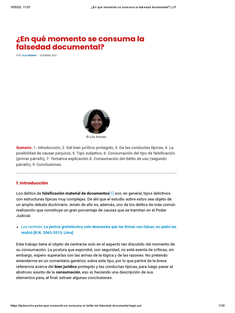 Falsificacion de Documentos 2 | PDF | Intención (Derecho Penal) | Caso ...