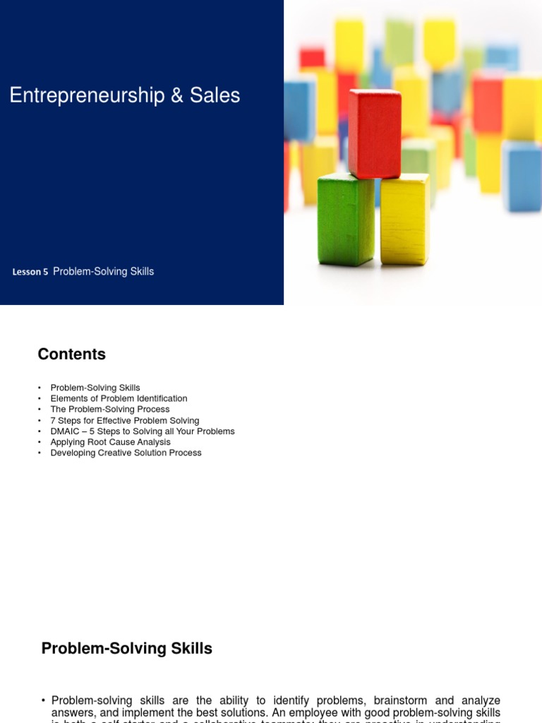 L5 Problem-Solving Skills | PDF | Six Sigma | Goal