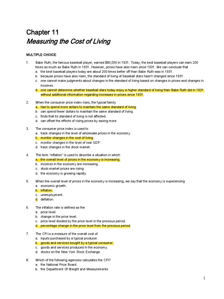 Macro-Chapter 11 - Unlocked | PDF | Cost Of Living | Consumer Price Index