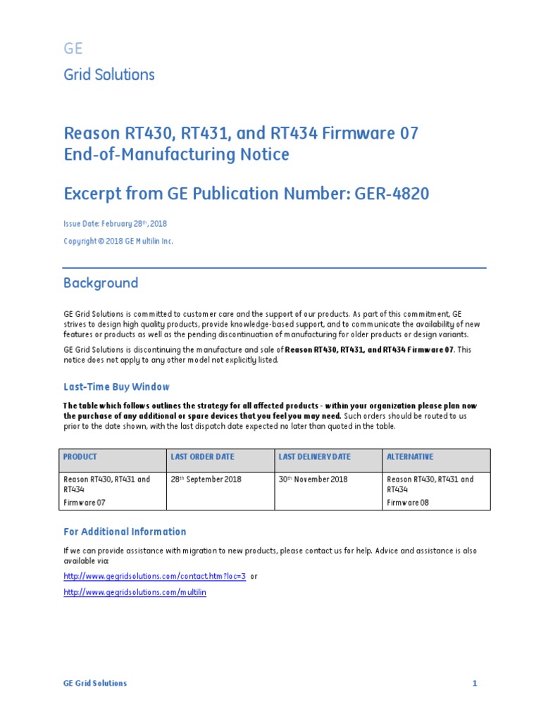 GER 4820 RT43x fw07 | PDF