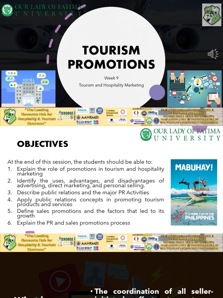 Week 9 - Tourism Promotions | PDF | Mass Media | Sales