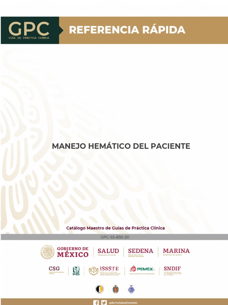 Manejo Hemático Del Paciente RR | PDF | Coagulación | Plaqueta