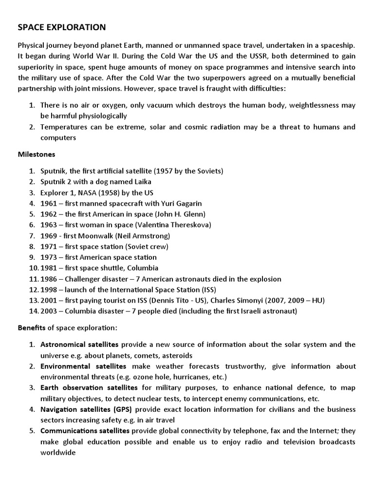 Space Exploration | PDF | Outer Space | Space Exploration