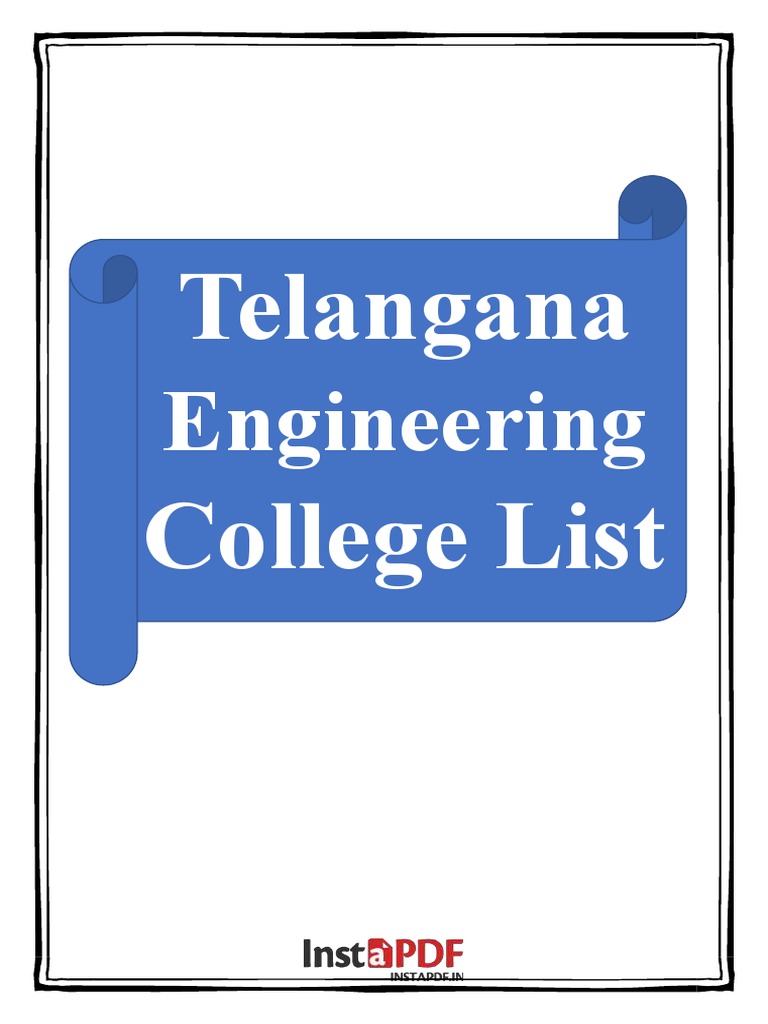 Instapdf - in Telangana Engineering College List 456 | PDF | Engineering