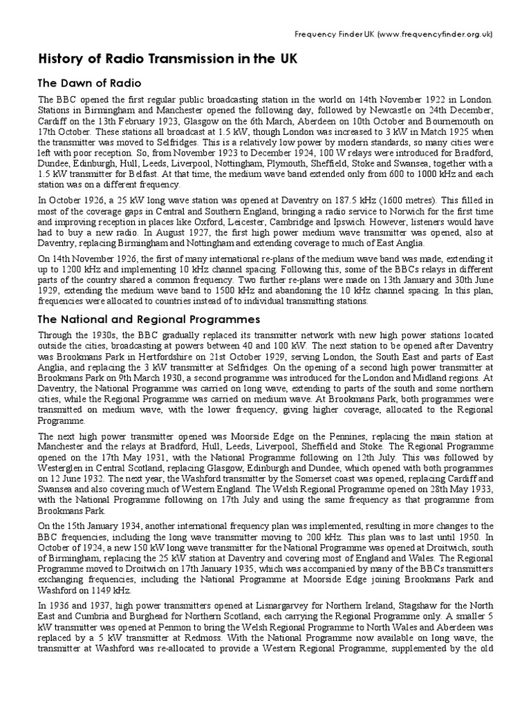 BBC Archives - History of Radio Transmission in The UK - Paul Groves ...