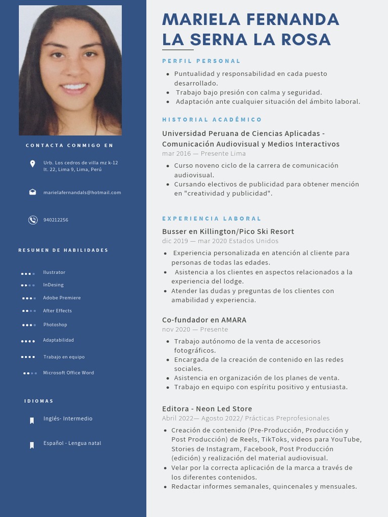 CV Mariela+la+serna | PDF | Empresas de software de los Estados Unidos | Informática