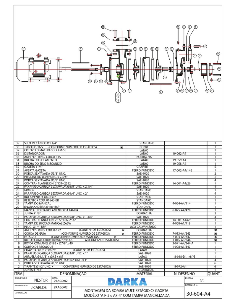Bomba Darka AF3 e AF4 (Montagem) | PDF | Engenharia Civil | Engenharia ...