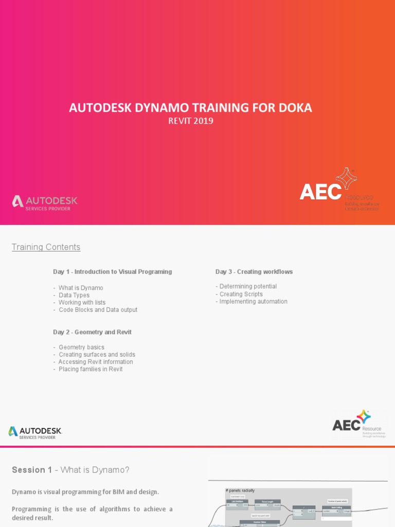 Introduction To Dynamo - AEC | PDF | Autodesk Revit | Computer Programming