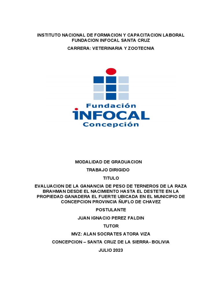 Instituto Nacional de Formacion y Capacitacion Laboral Fundacion ...