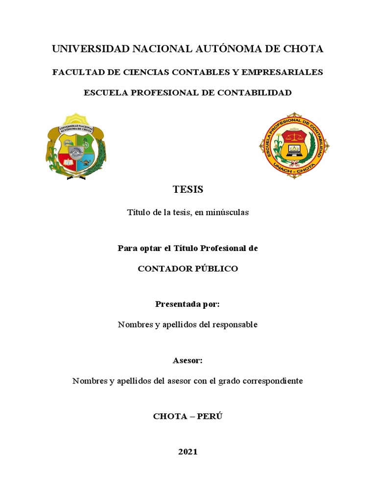 Formato Del Informe Final de Tesis FCCE (18.08.2021) - 1 | PDF ...