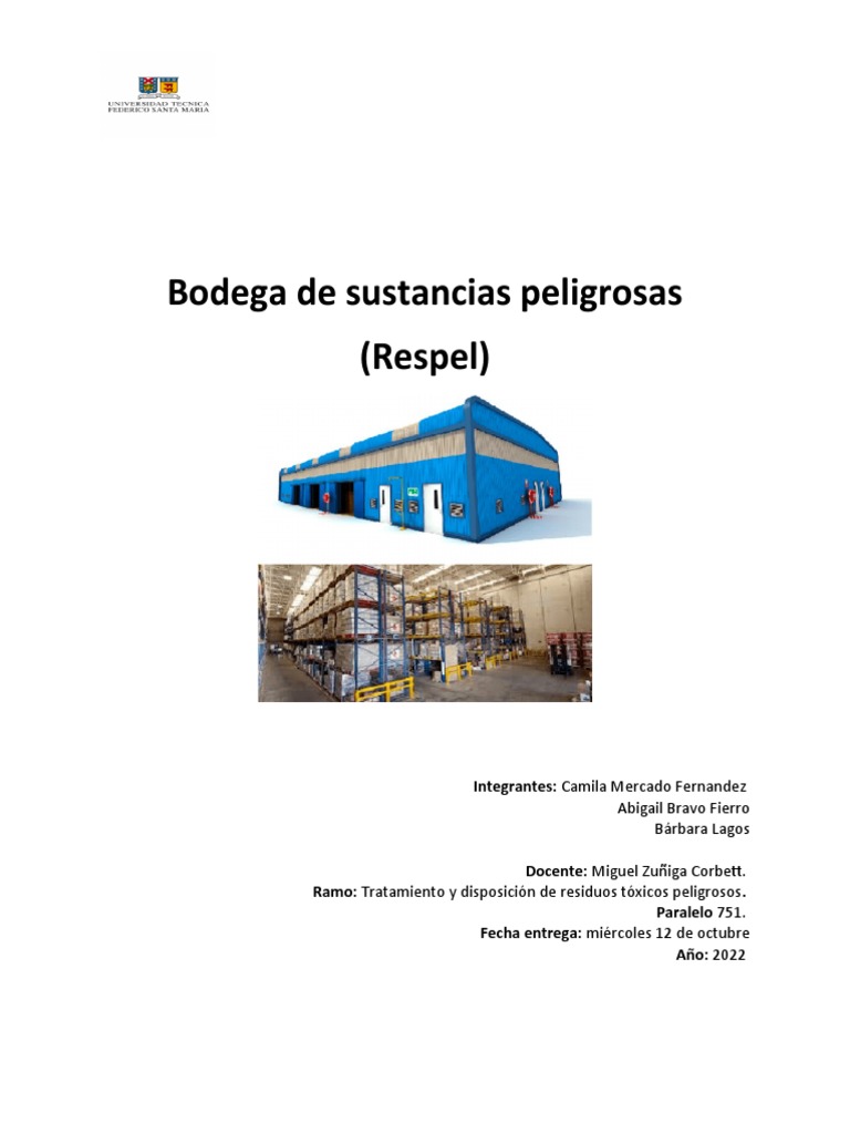 Bodega de Sustancias Peligrosas | PDF | Residuos | Química