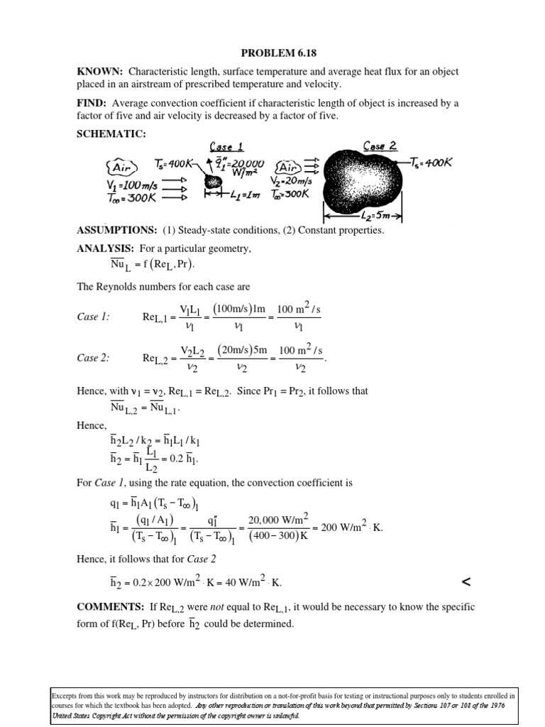 Problema 6.18 Incropera Resolvido | PDF | Fluid Mechanics | Physical ...