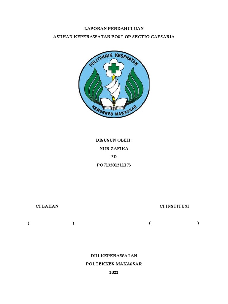 Laporan Pendahuluan Post Op SC | PDF