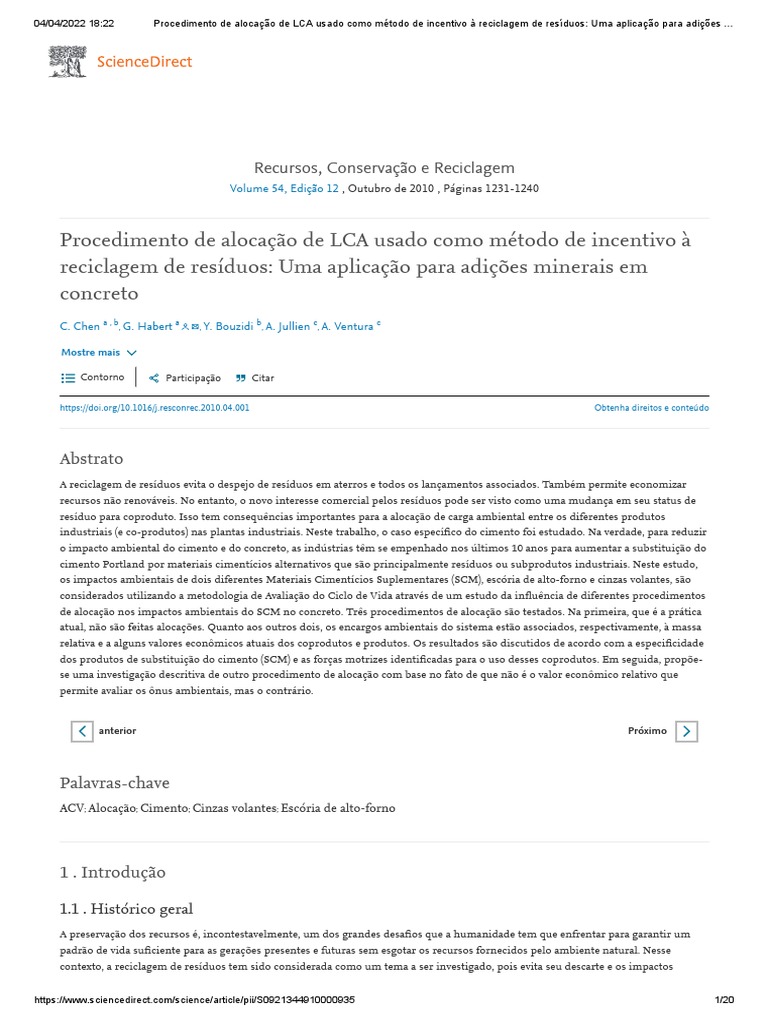 2010 - LCA Allocation Procedure Used As An Incitative Method For Waste ...