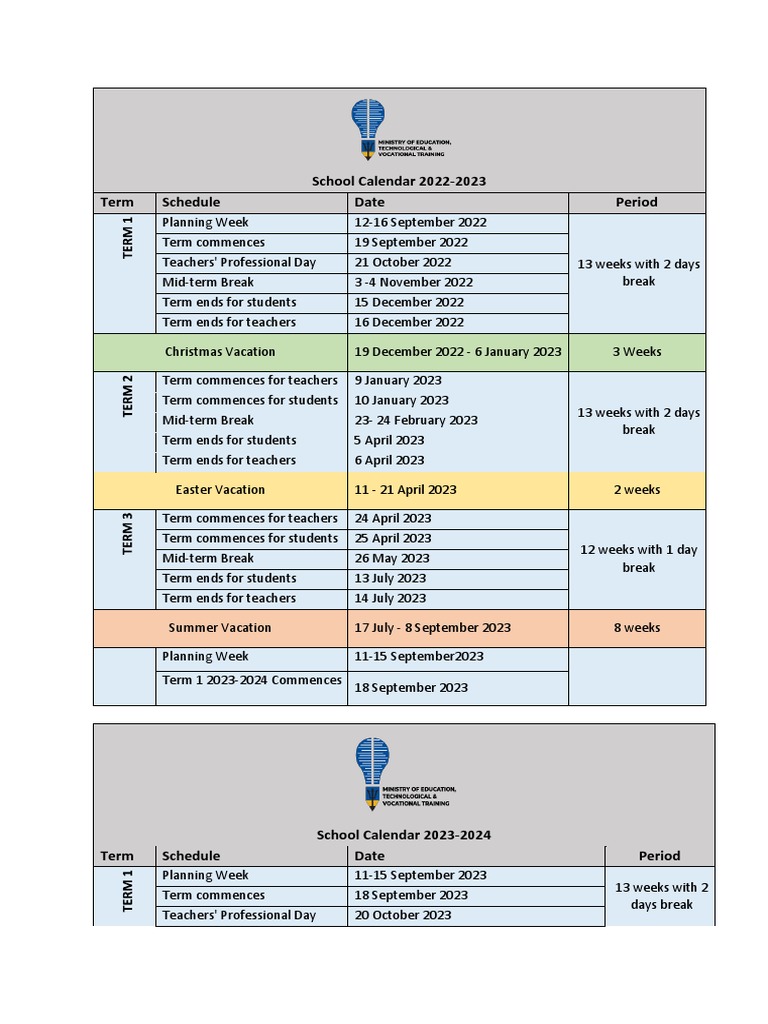 School Calendars 2022-2025 | PDF | Observances | Holidays