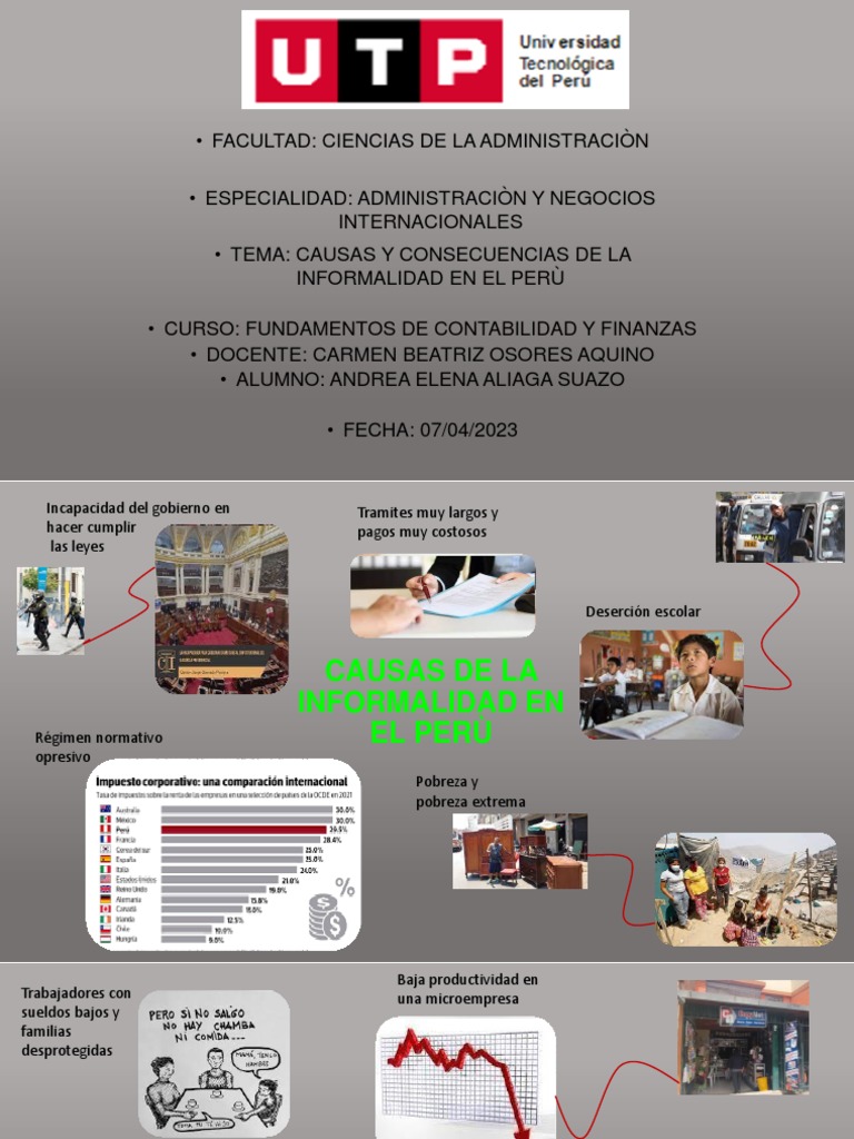 Infografia 1 Causas y Consecuencias de La Informalidad en Le Peru | PDF