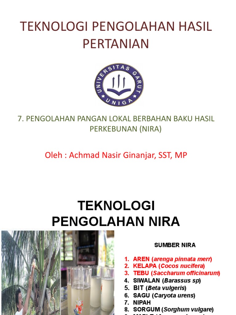 Teknologi Pengolahan Nira Perkebunan | PDF