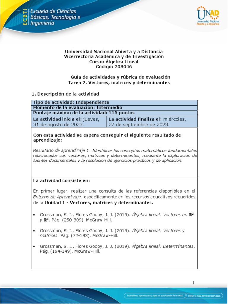 Guía de Actividades y Rúbrica de Evaluación - Unidad 1 - Tarea 2 ...