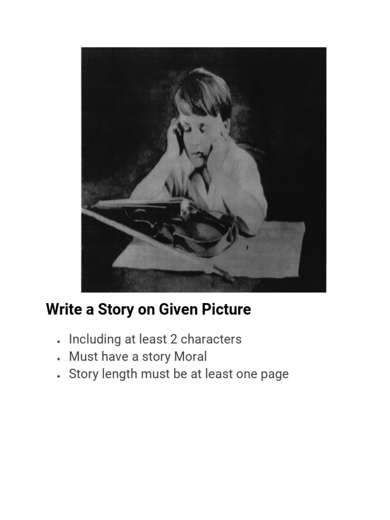 Write A Story On Given Picture | PDF | Violin