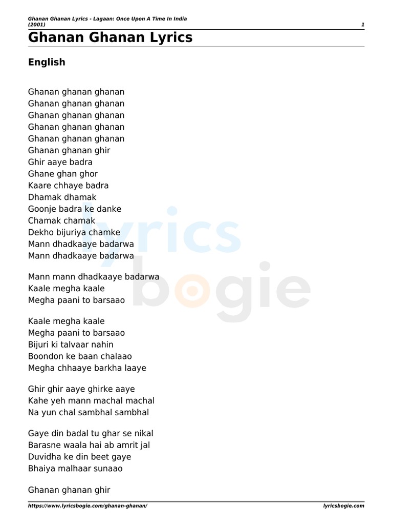 Ghanan Ghanan | PDF