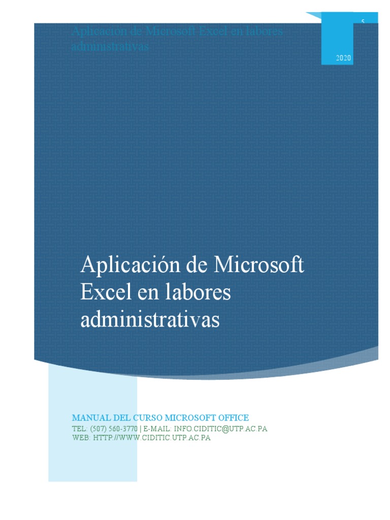 Manual Excel Oficial | PDF | Microsoft Excel | Hoja de cálculo